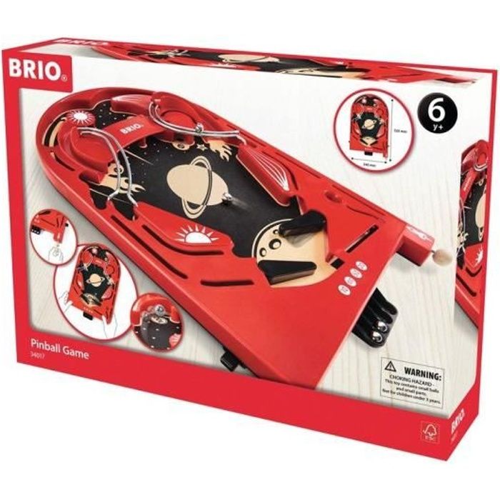 Jeu de Flipper BRIO - Ravensburger - Enfant et adulte dès 6 ans - Rouge ...