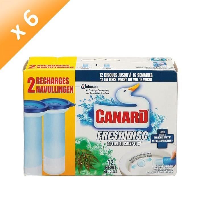CANARD WC Nettoyants Fresh Disc Eucalyptus - 2 recharges de chaux - Lot ...