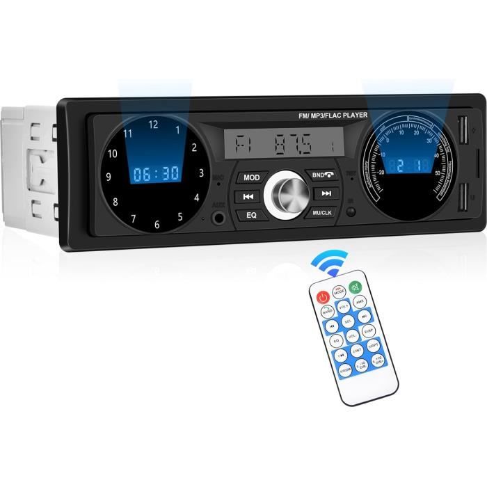 Autoradio Bluetooth,1 Din Radio Avec Deux Usb Port Sd-Aux, Double Connexion Bluetooth Lecteur ...
