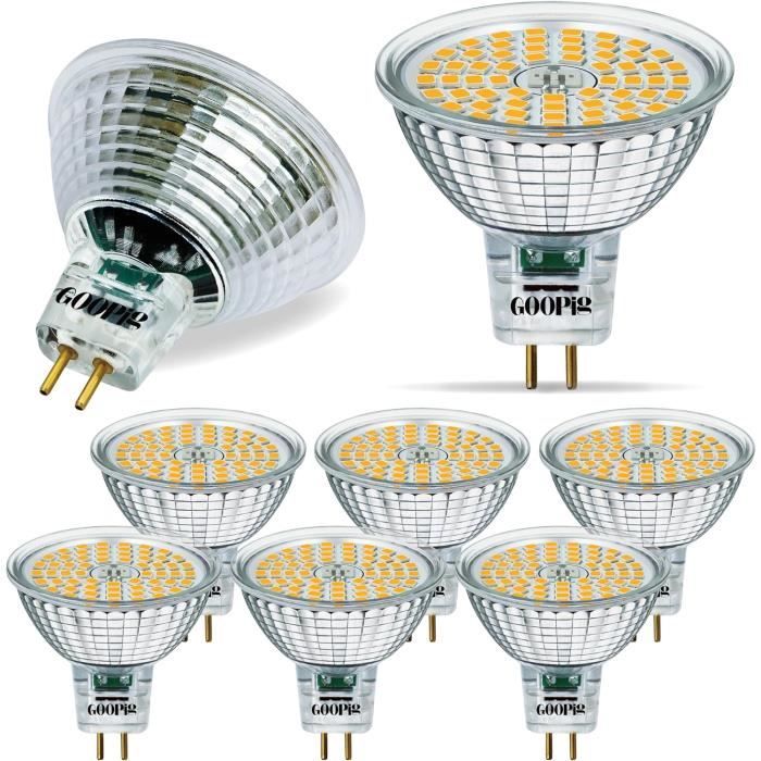 Ampoules Led Gu5 3 Mr16 Blanc Chaud 3000k 6 5w Equivalent À 55w