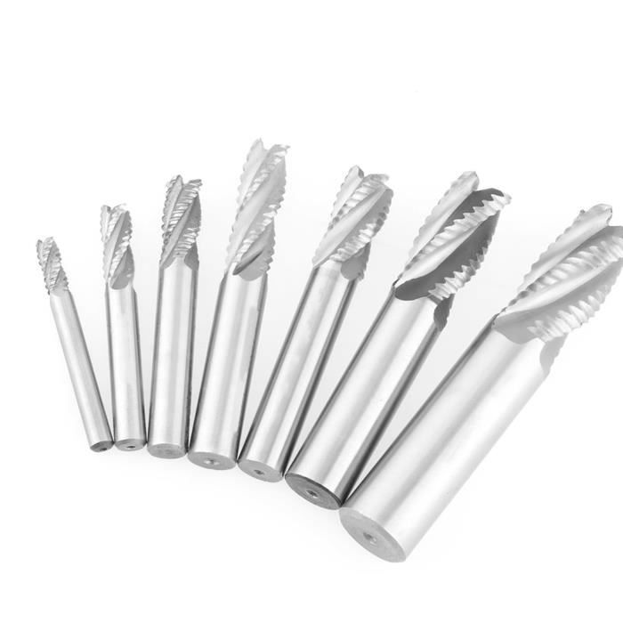 Duokon HSS fin fraise Fraise en Bout, 7 Pièces/ensemble HSS CNC 4 ...