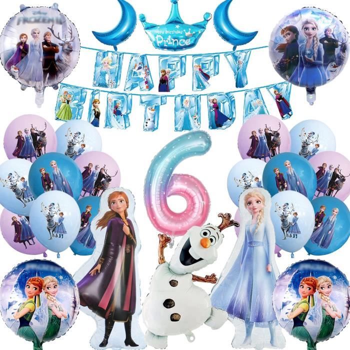 Decoration Anniversaire Reine Des Elsa 6 Ans, Ballon Reine Des Elsa ...