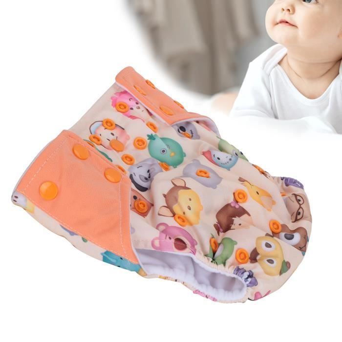 Couche en tissu pour bébé GOTOTOP - Anti-Fuite Réglable Lavable Tricoté ...