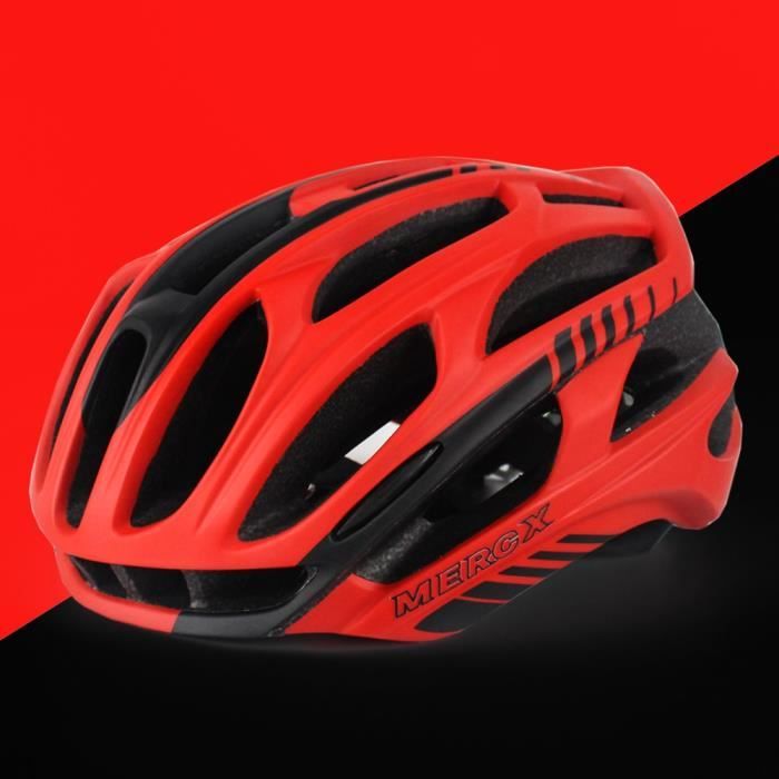 Casque de vélo ultraléger avec feu arrière rouge pour sport en plein ...