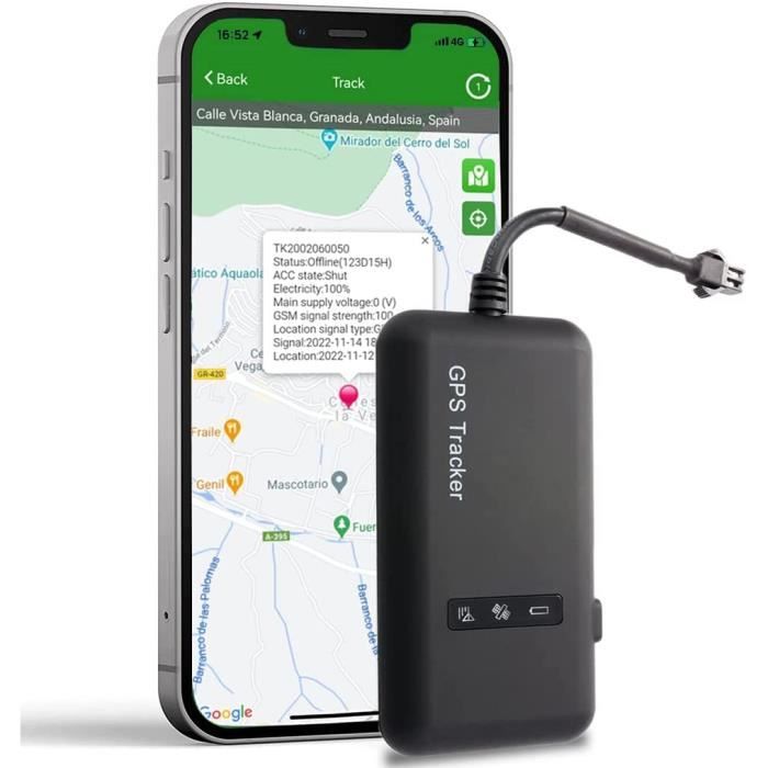 Traceur GPS Voiture Mini Tracker GPS Suivi en Temps Reel APP sans Abonnement Gestion de Flotte Facile 6 Mois D historique