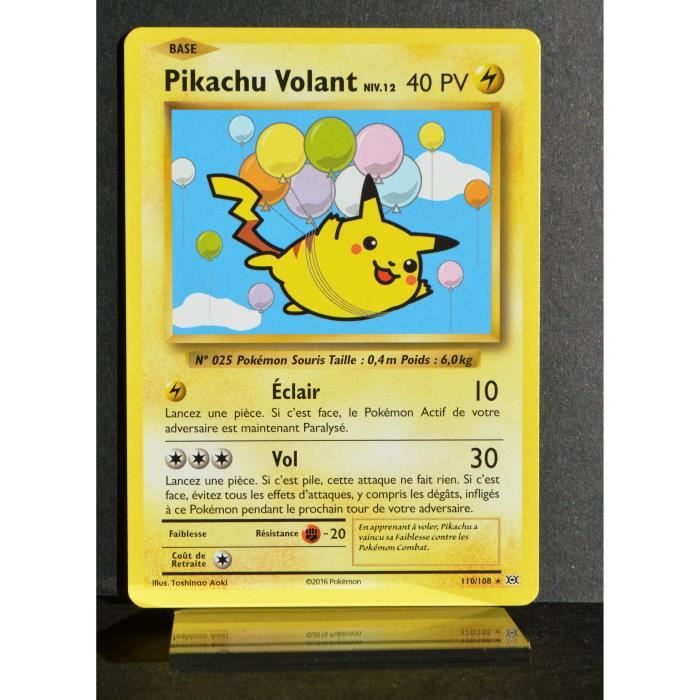 Carte Pokémon Pikachu Volant 40 PV 110-108 XY12 - Évolutions NEUF FR ... Carte Pokémon Pikachu Volant 40 PV 110-108 XY12 - Évolutions NEUF FR ...