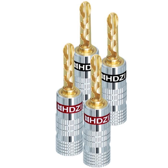Fiches banane Type Y,connecteur Audio,pour haut-parleur,fil,double vis ...