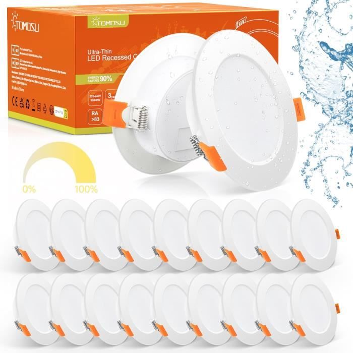 Lot De 20 Spot Led Encastrable Dimmable 5w 450lm Spot Led Encastrable