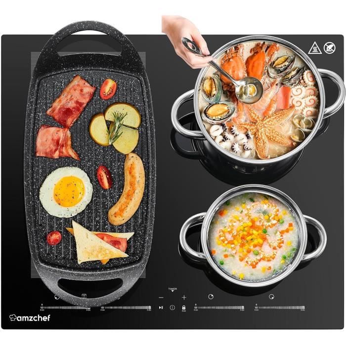 Plaque À Induction 4 Plaques Avec Zones Flexibles, Plaque De Cuisson À ...