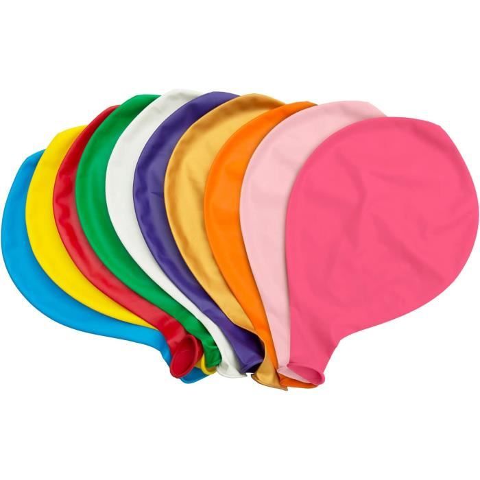 Ballon Géant Gonflable, Comius 10 Pcs Grand Ballon Multicolore 90Cm ...