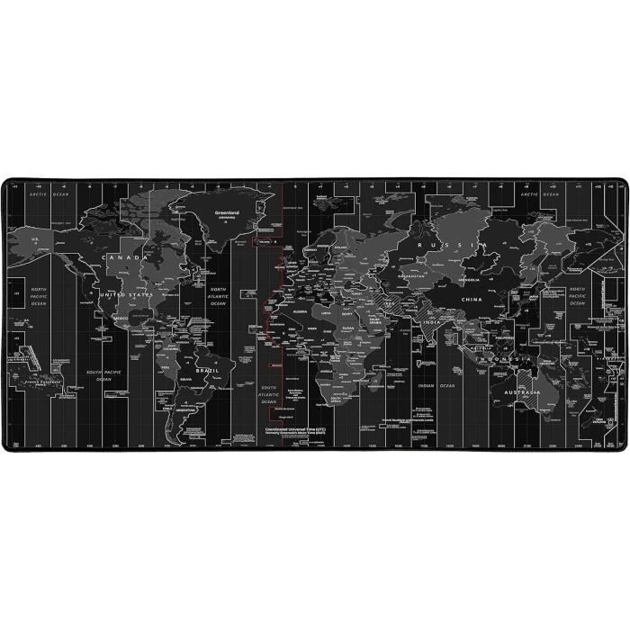 Tapis De Souris Xxl (900 X 400 Mm) Mouse Pad Grand, Motif Carte Du ...