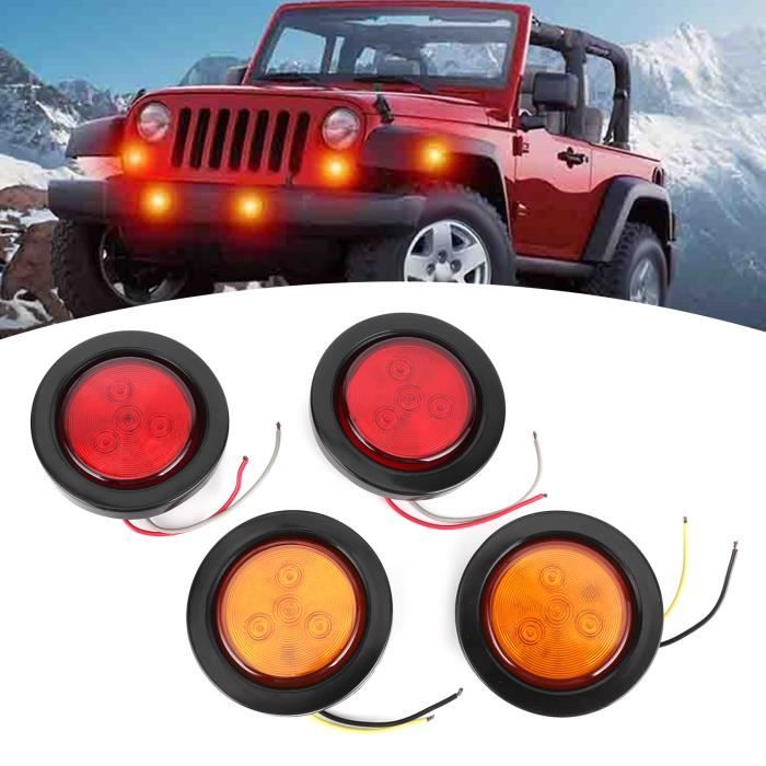 SURENHAP Indicateur LED 4pcs Indicateur Rond LED 2,5 Pouces Lampe Haute ...