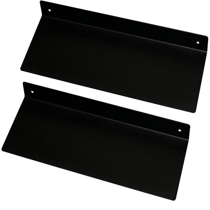 Étagères Murales Flottantes En Métal Noir De 40 Cm Pour Salle De Bain ...