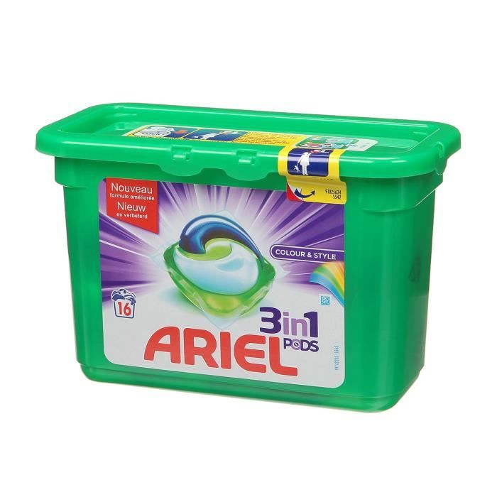 ARIE Lessive Pods Color 3 en 1 - 454,4g - Cdiscount Electroménager
