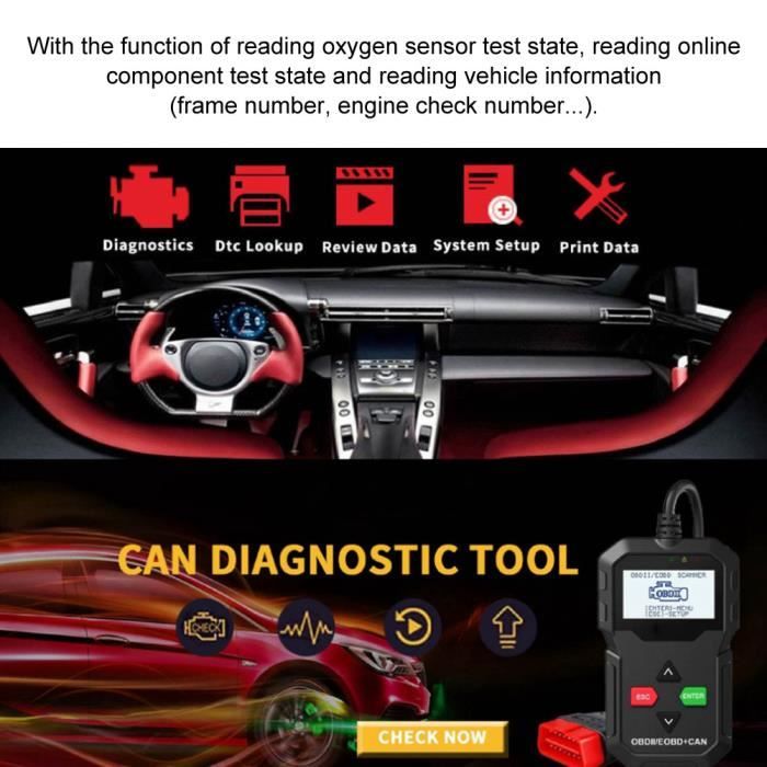Instrument de diagnostic de défaut de voiture Outil de diagnostic de ...