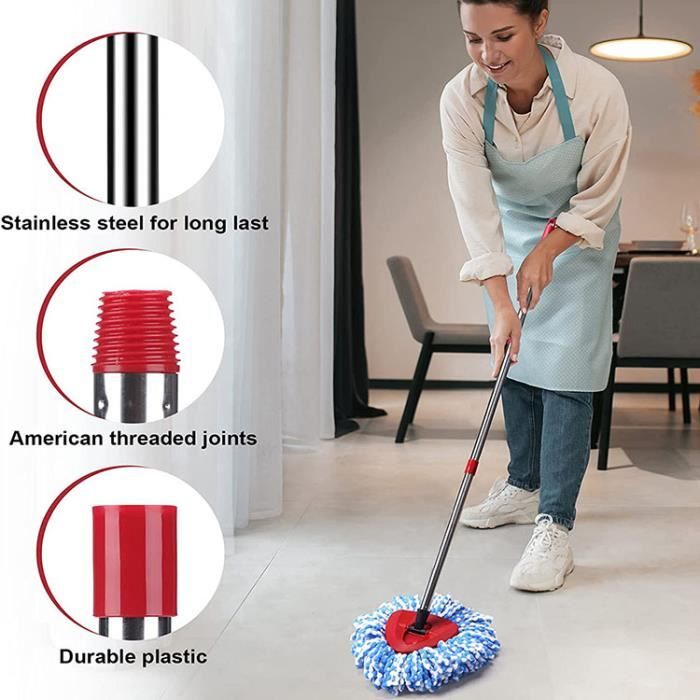 58 Inch European Style Fine Thread Mop Bar Four-section Stainless Steel ...