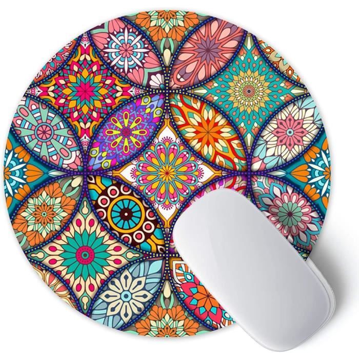 Tapis De Souris Rond, Tapis Souris Pour Ordinateur Pc Bureau Portable ...