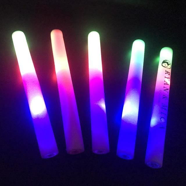 BATON LUMINEUX,15PCS--Bâtons Lumineux En Mousse À Led Rgb, 12-15-30-60 ...