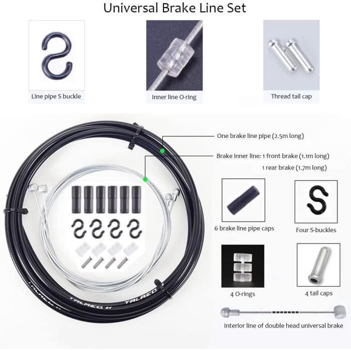 Cable de Frein Vélo, Kit de Gaines de Cables de Freins de Vélo ...