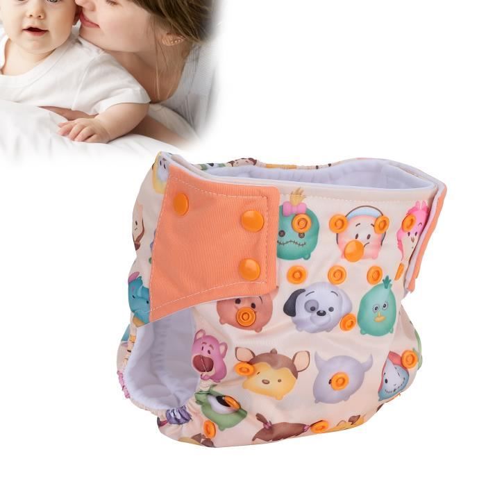 Couche en tissu pour bébé GOTOTOP - Anti-Fuite Réglable Lavable Tricoté ...