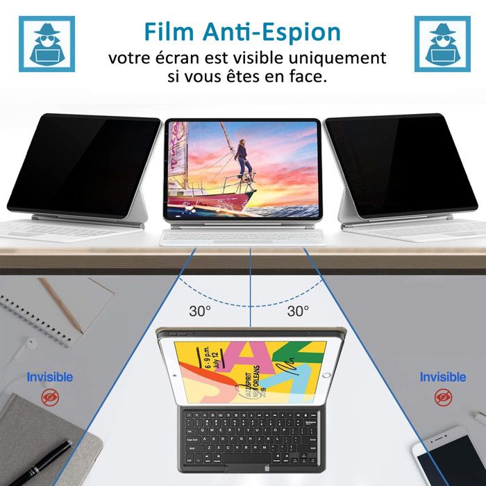 Protection Anti-Espion en Verre Flexible pour Tablette Xiaomi-Tablette ...