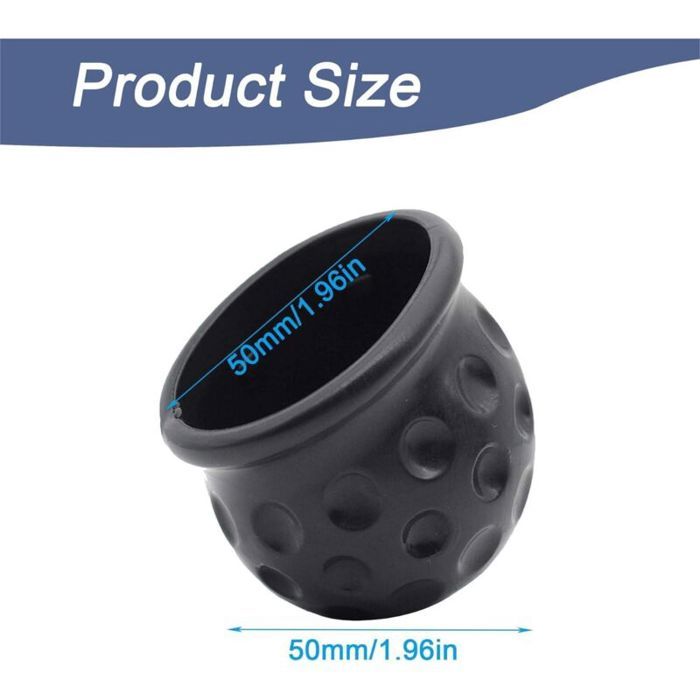 Cache Boule Attelage Ø50mm Noir – Protection Universelle pour Voiture ...