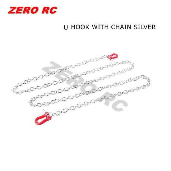 U Chain Silver - 1-10 RC Crawler RC Hobby Car 100mm Steel Tow Rope With ...