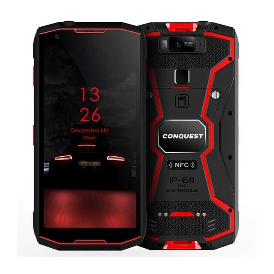 CONQUEST S12 Pro IP68 Smartphone Robuste Etanche Android 9.0 Téléphone ...