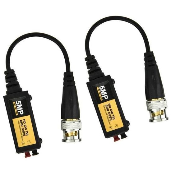 BD01311-Balun vidéo passif 5MP avec connecteur d'alimentation ...