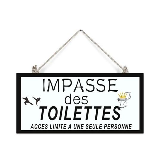 Plaque de Porte Maison Toilettes,Salle de Bain,Impasse des Toilettes ...