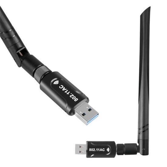 Carte Réseau WiFi AC1200M - ZJCHAO - USB 3.0 - Double Bande 2,4/5 GHz ...
