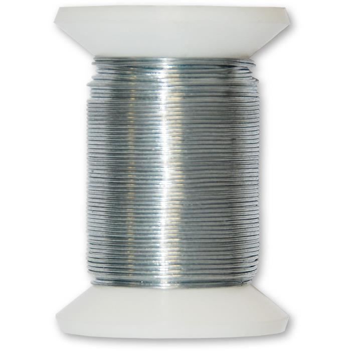 Fil métallique acier galvanisé - L 50 m x Ø 0,3 mm - Cdiscount Bricolage