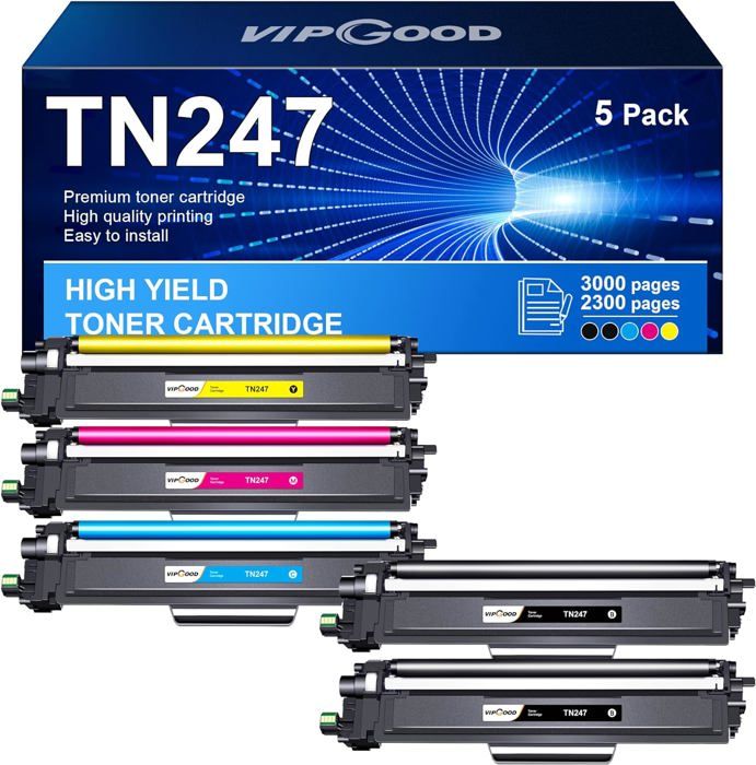 TN247 TN-243CMYK Cartouches de Toner Compatible pour Brother TN-247 ...