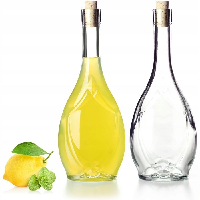KADAX Bouteille de vin en verre 500 ml avec liège, huile d'olive ...