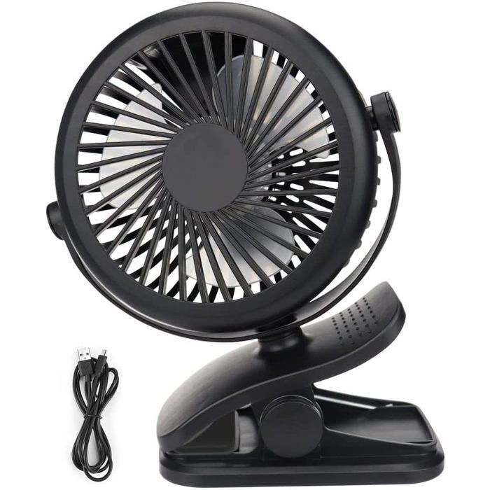 TRAHOO-Mini Ventilateur USB, Ventilateur portable silencieux avec batterie rechargeable, 3 ...