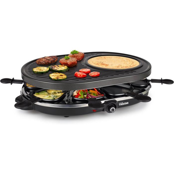Raclette Multifonction, Pour 8 Personnes, Plaque 43 X 30 Cm Pour ...