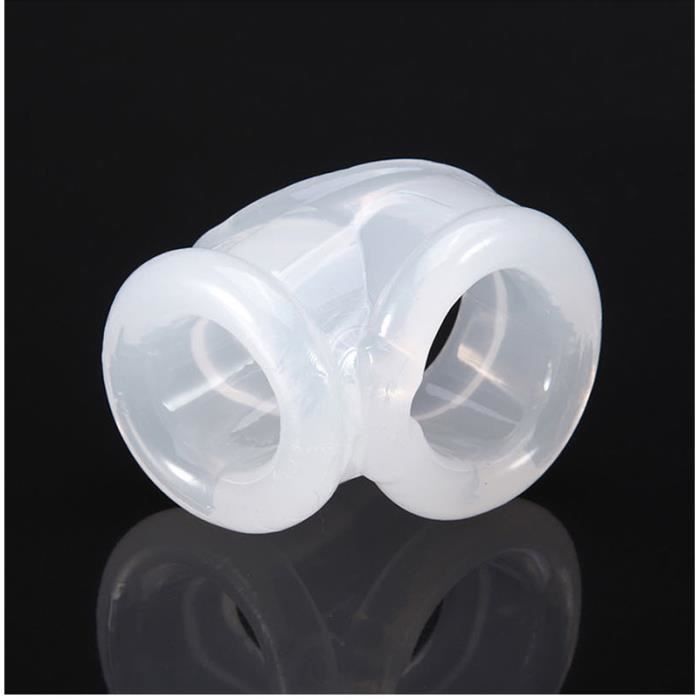 BLANC-Scrotum Ball Stretcher Scrotum Ring Belt pour hommes, Cock Ring, Cock Ring, Retenue des ...