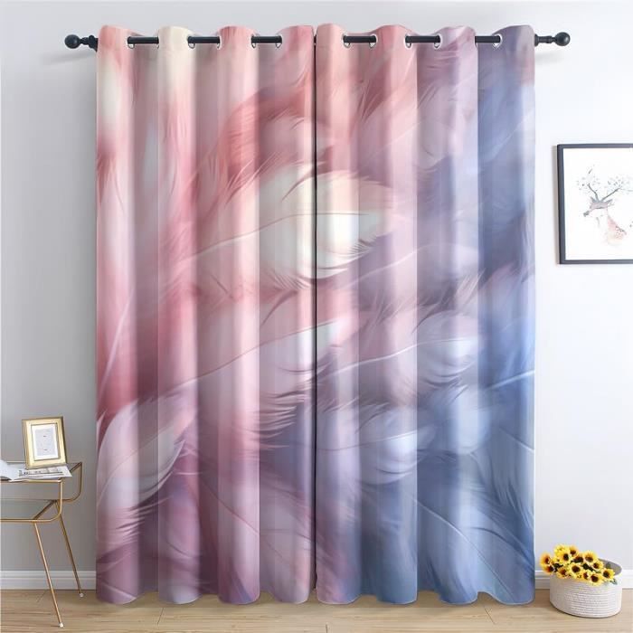 Rideau Occultant Plume, Rideau Isolant Thermique Pour Salon Chambre ...