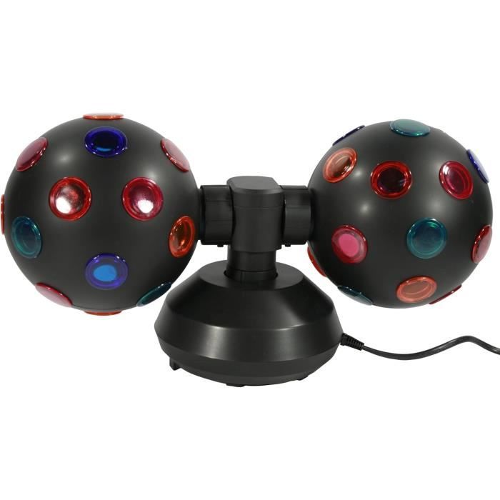 Lampe Disco Table Boules Disco Lumineuses Rotative Avec 2 Têtes ...