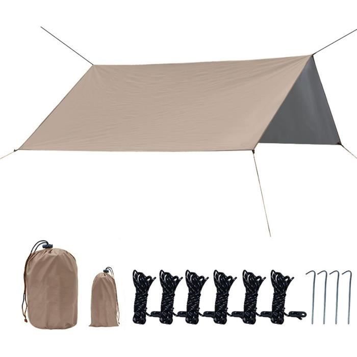 Bâche Anti-Pluie, 3X3M Camping Bâche Rain Tarp, Toile De Tente ...