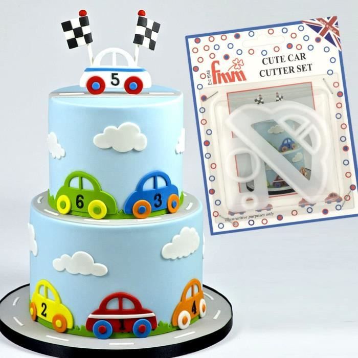 CUTE CAR Cutter Set Cake Icing Decoration Decorating Sugarcraft Cutting ...