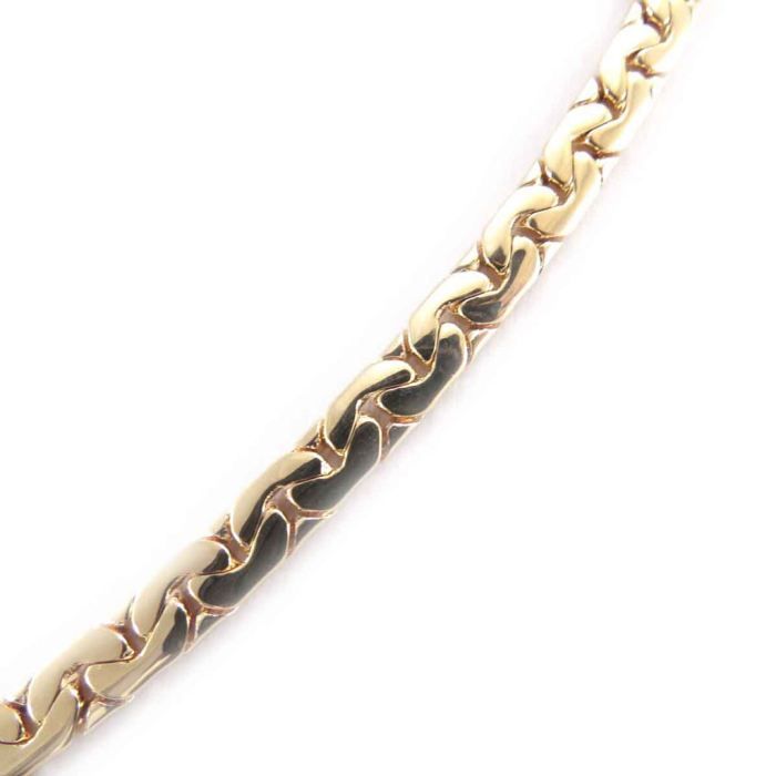 Chaine - Plaqué Or - Haricot - Femme - 45 cm x 4.2 mm - Maille ...
