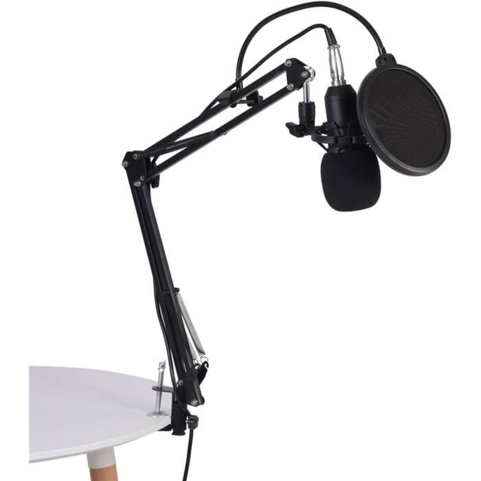 Microphone Professionnel À Condensateur Avec Bras Réglable Pour Pc Pour ...