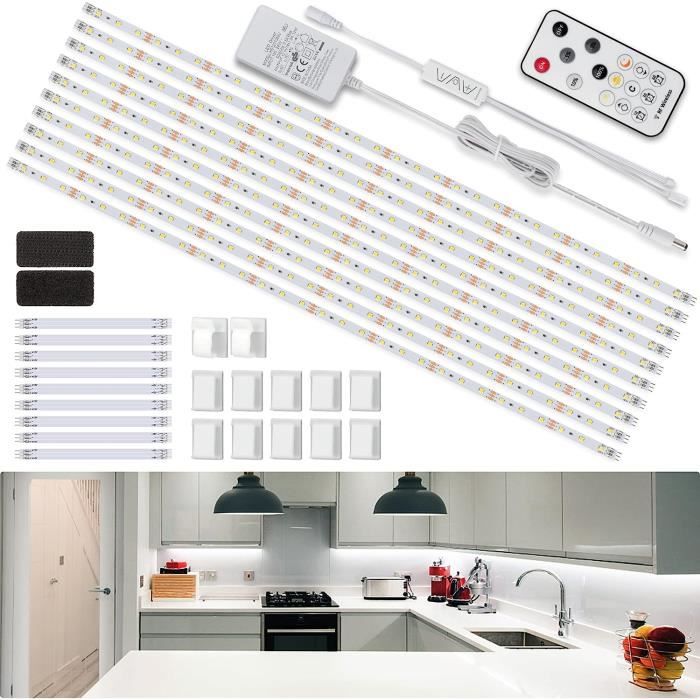 Ruban Led Blanc Froid 5m Bande Led 24v Cuisine Avec Télécommande Et