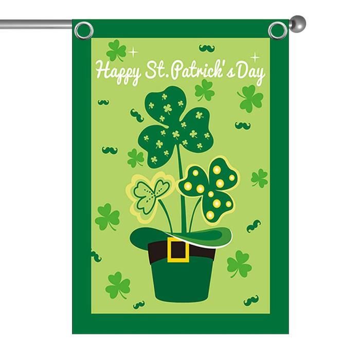 Chapeau de trèfle de drapeau du jour de Patrick St Patricks affichage ...