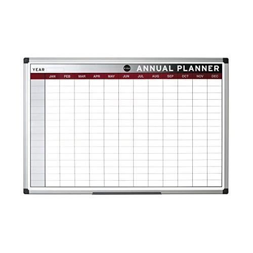 Bi-OFFICE Tableau blanc 90x 60cm Planning annuel magnétique - GA0337170 ...
