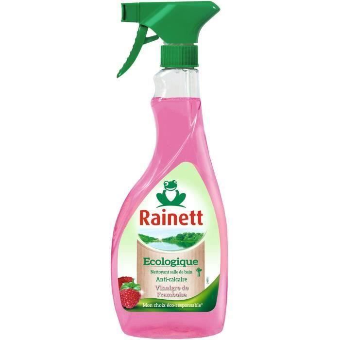 [LOT DE 3] RAINETT Nettoyant Anti-calcaire Écologique - Vinaigre de framboise - Spray 500 ml ...