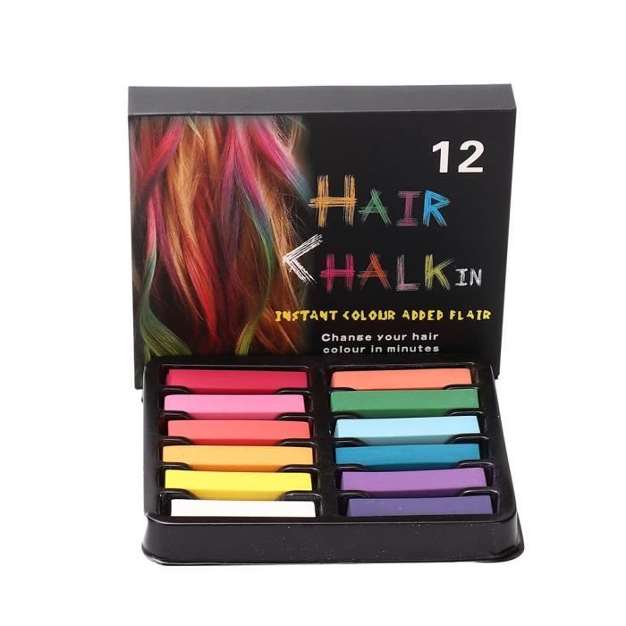 Cikonielf Craie pour cheveux Coloration capillaire jetable craie ...