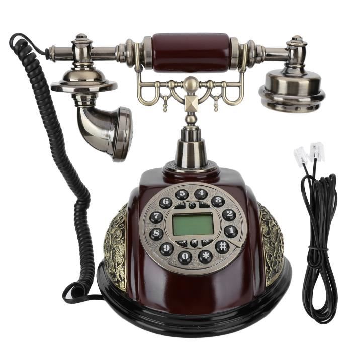 SIB Téléphone de Bureau à Cadran Rotatif Style Rétro Téléphone Filaire ...