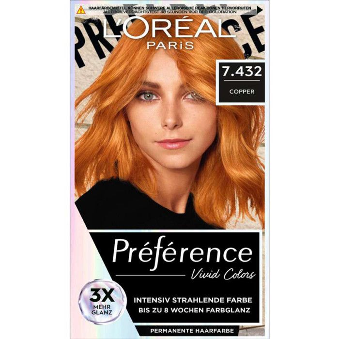 L'Oréal Paris - Coloration Préférence Vivid Colors - 7.432 Copper ...